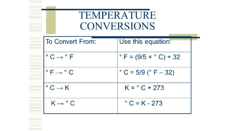 Temperature Conversion | PDF