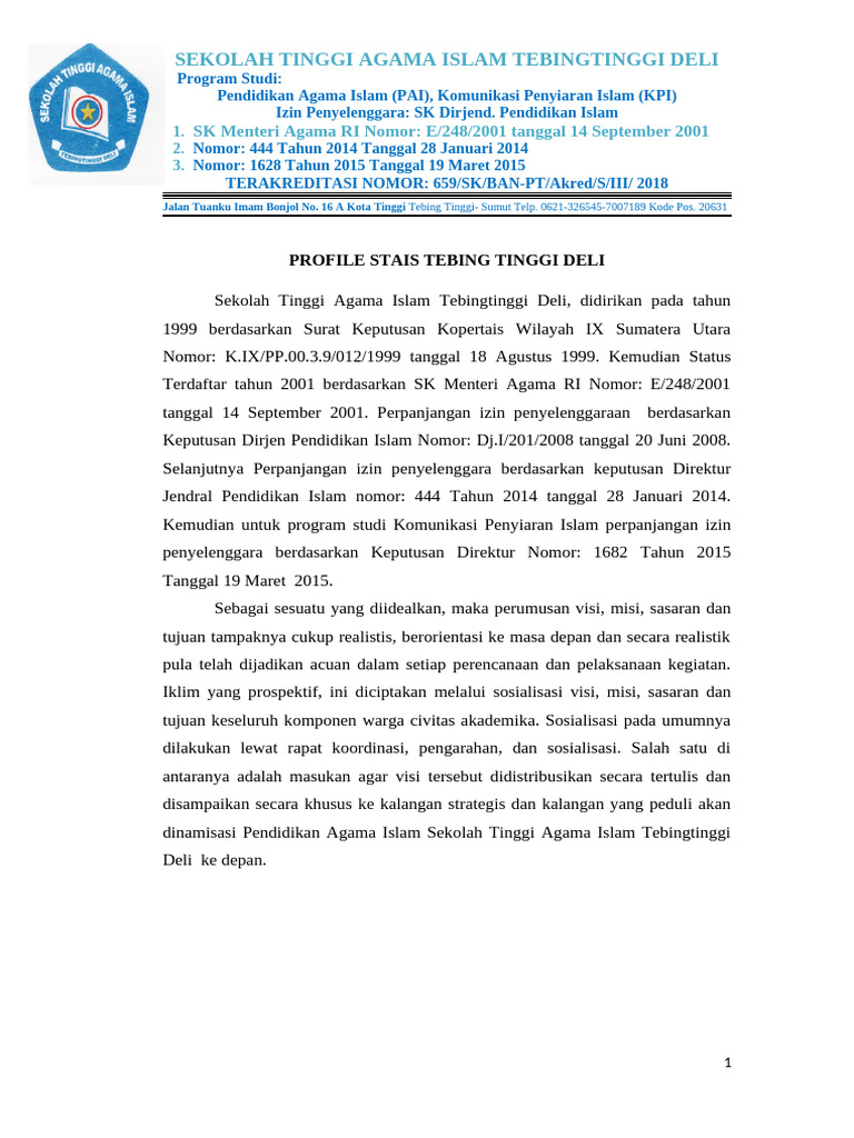 Profil Stais Jusua1 | PDF