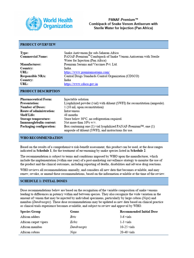 PANAF-Premium Single Vial 01032023 | PDF | Africa | West Africa