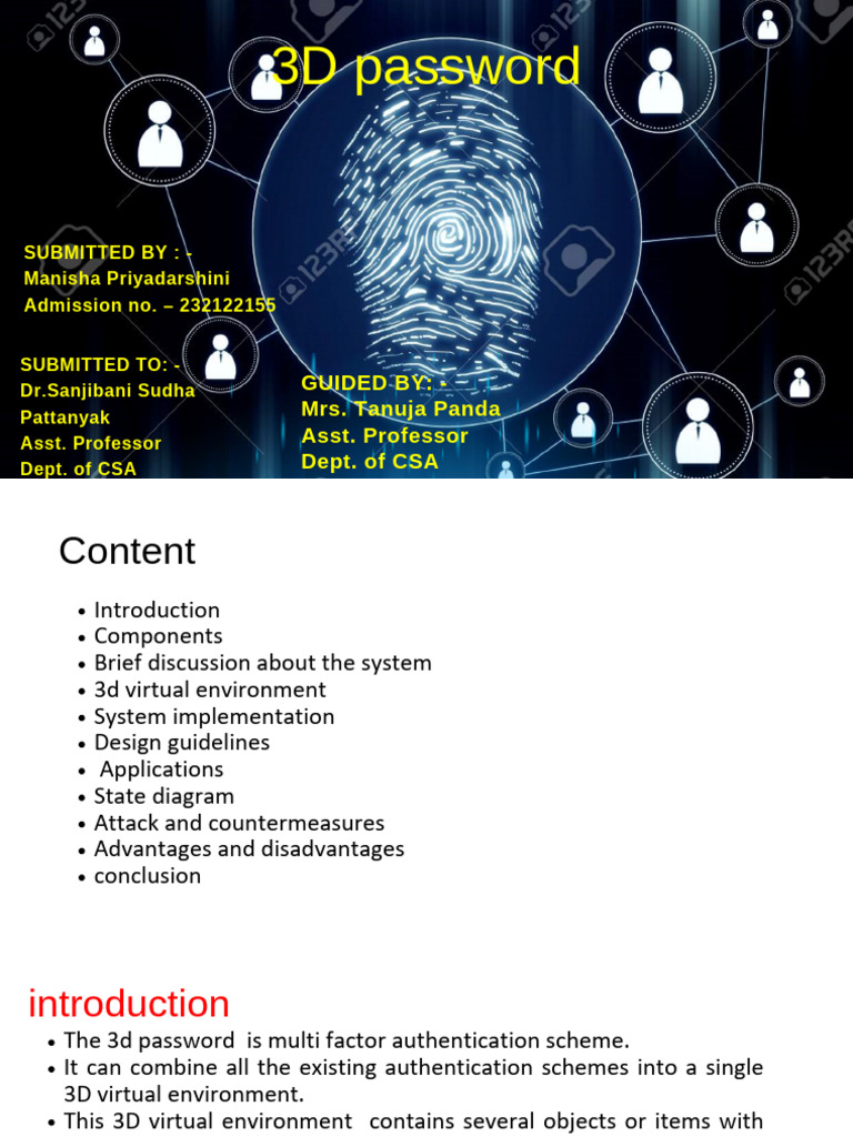 3D Password - PPTX - 20250415 - 043351 - 0000 | PDF | Password | Secure Communication
