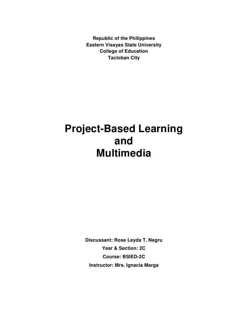Project-Based Multimedia Learning Guide | PDF | Career & Growth | Business