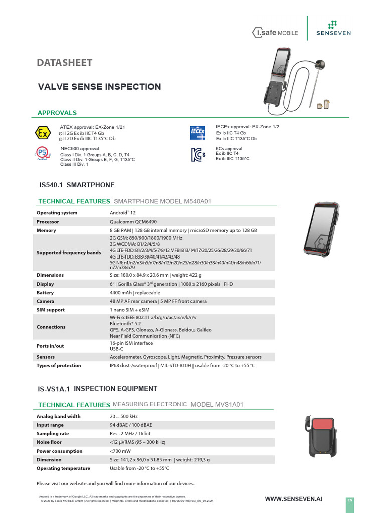 Datasheet_Valve-Sense_EN | PDF | Hertz | Ultrasound