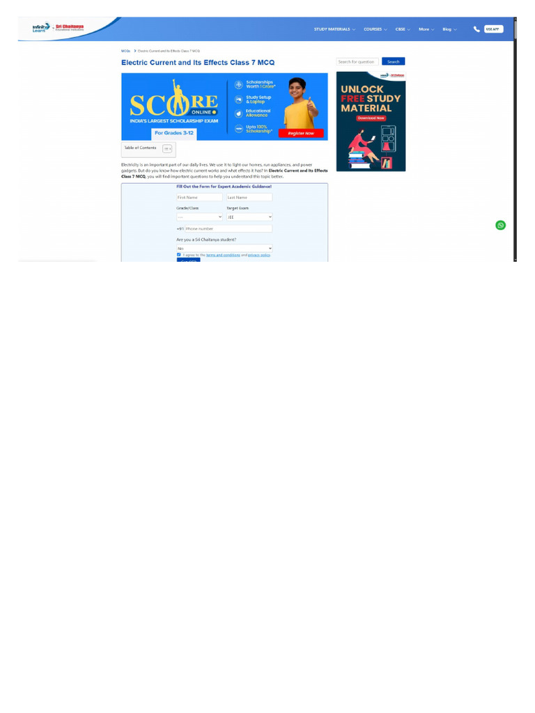 CBSE Class 7 Science Chapter 14 MCQ Questions With Answers-Cvscreenshot ...