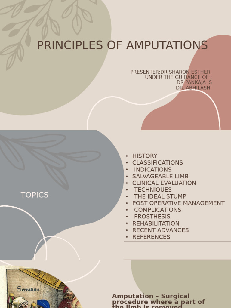 Principles of Amputations | PDF | Amputation | Human Leg