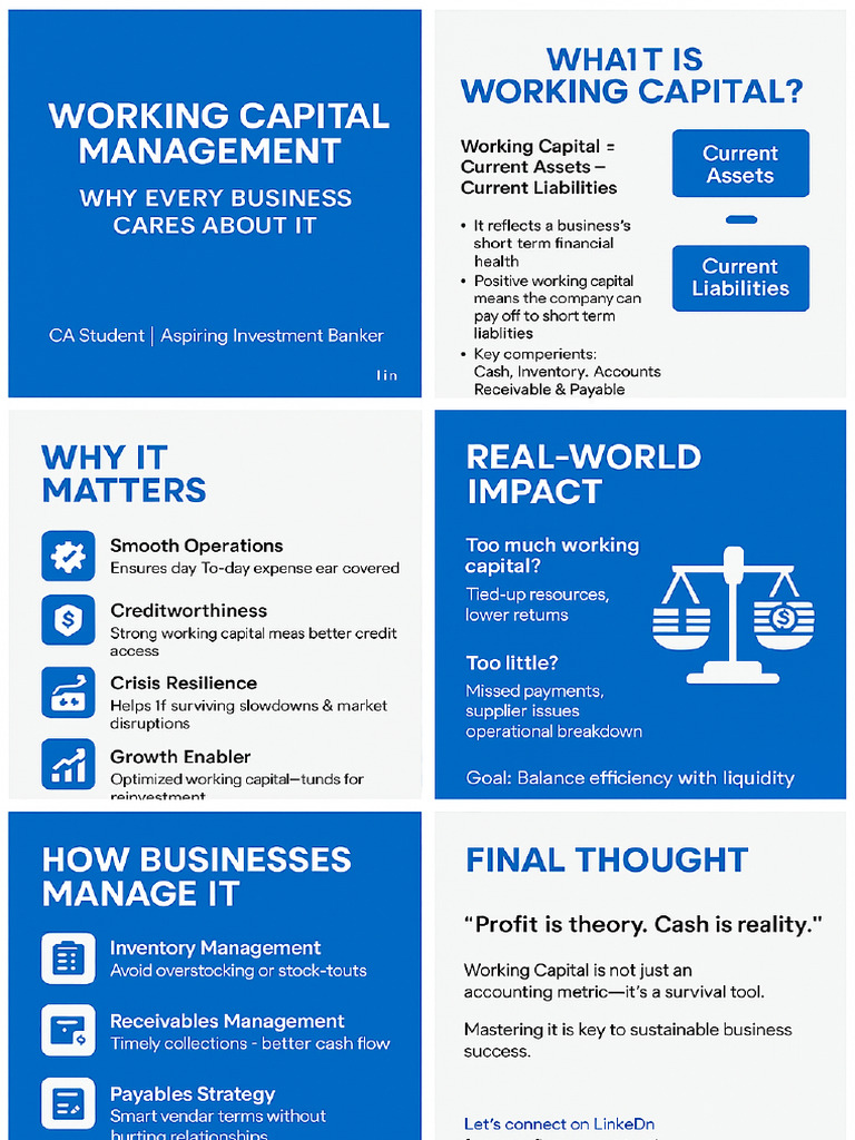 Working Capital Management LinkedIn PDF | PDF