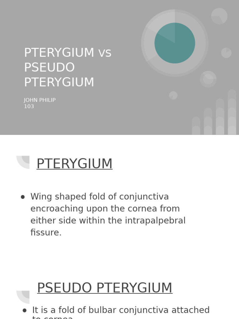 Pterygium vs Pseudopterygium Explained | PDF