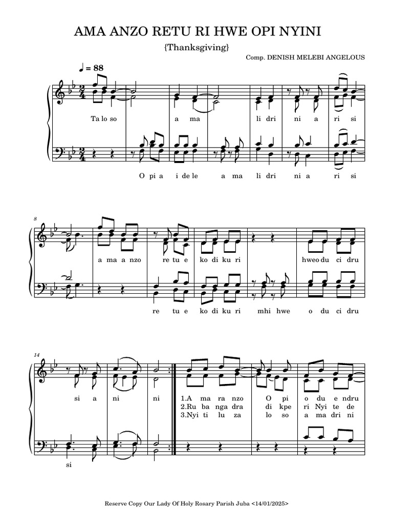 AMA_ANZO_RETU_RI_HWE_OPI_NYINI By DENISH MELEBI | PDF