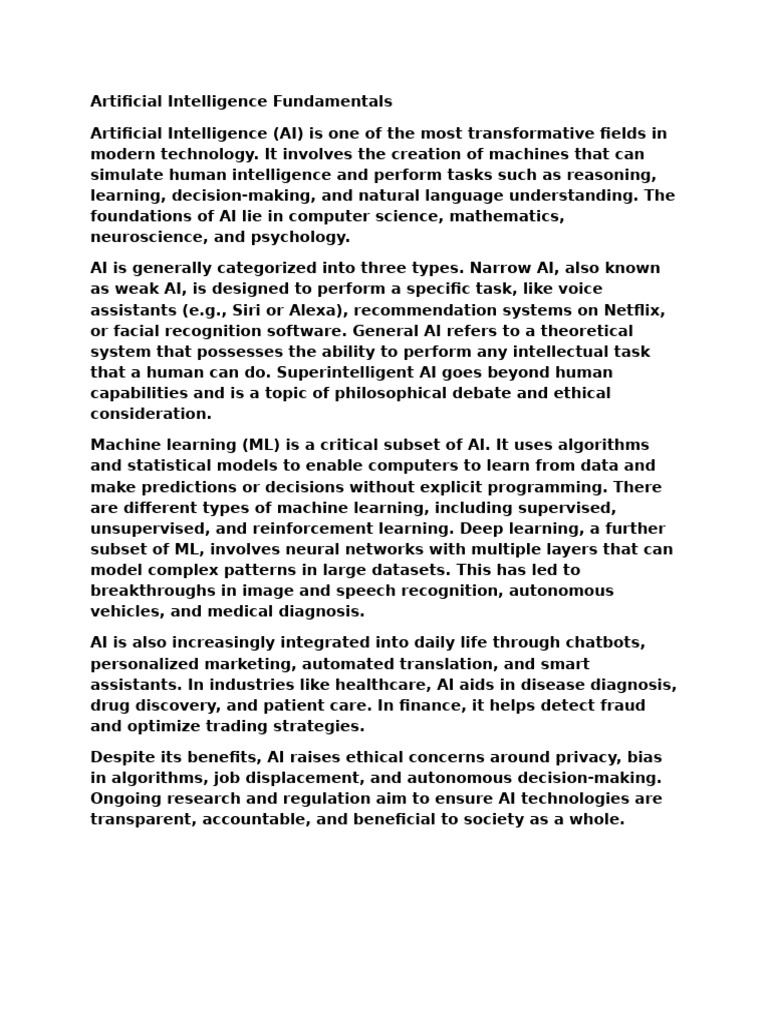 Understanding Artificial Intelligence Basics | PDF