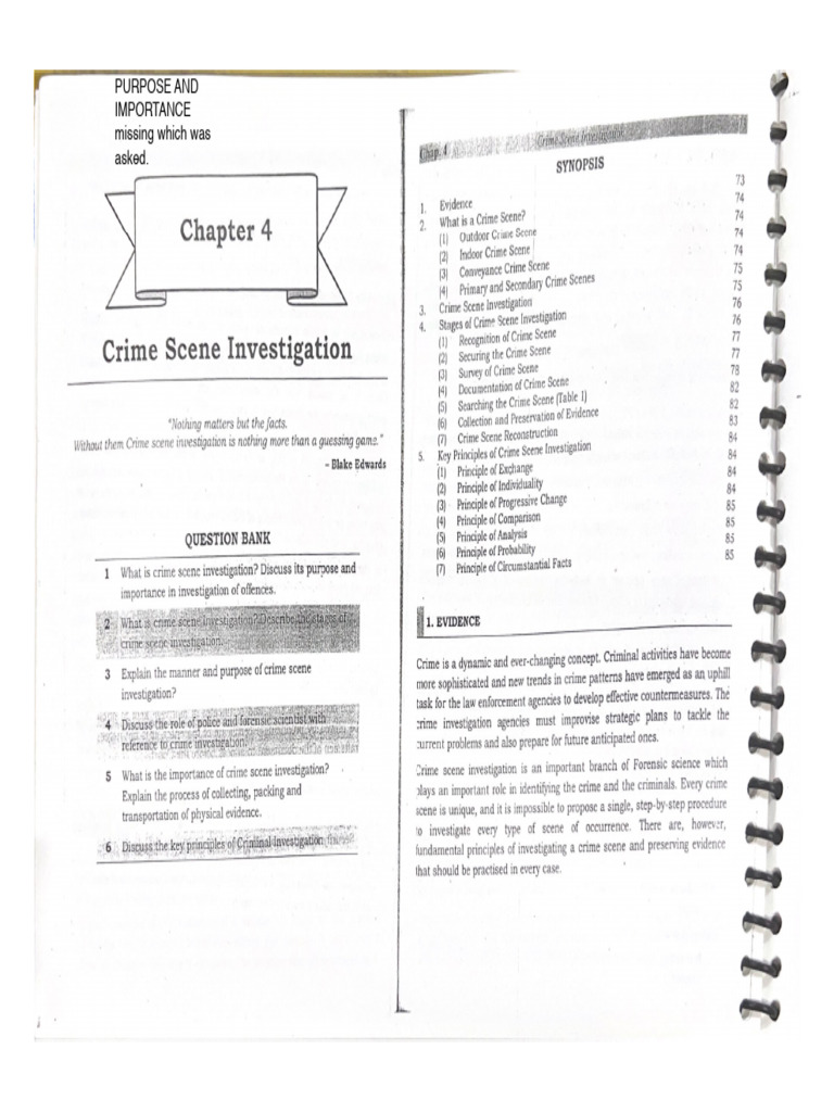 crime scene investigationn | PDF