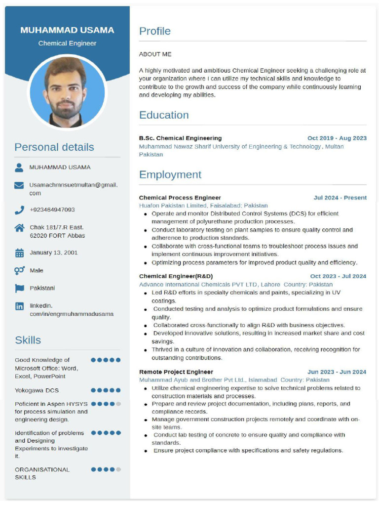 Engr - Usama CV PDF | PDF
