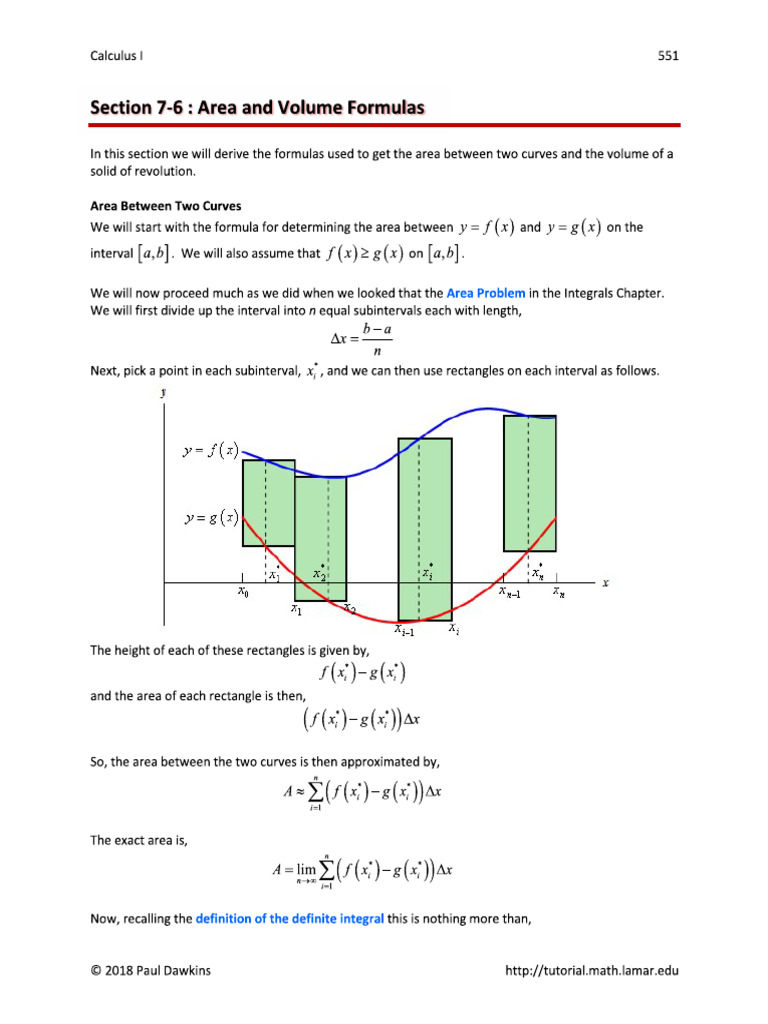 Area and Volume Formulas | PDF