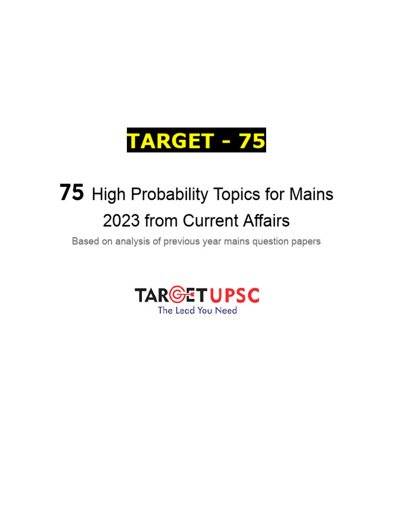 High Probability Topics (1) | PDF | Agriculture