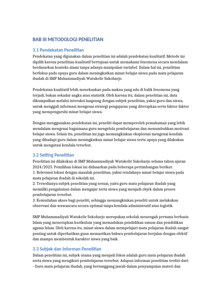 BAB 3 Metodologi Penelitian | PDF