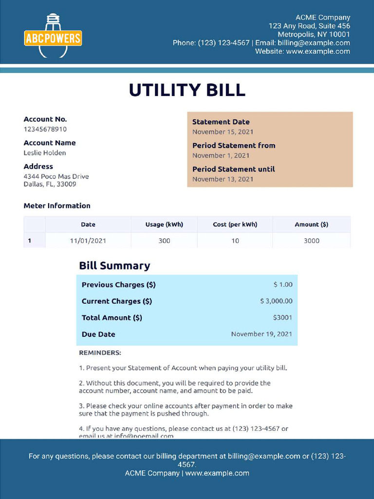 Bill 1 Pdf