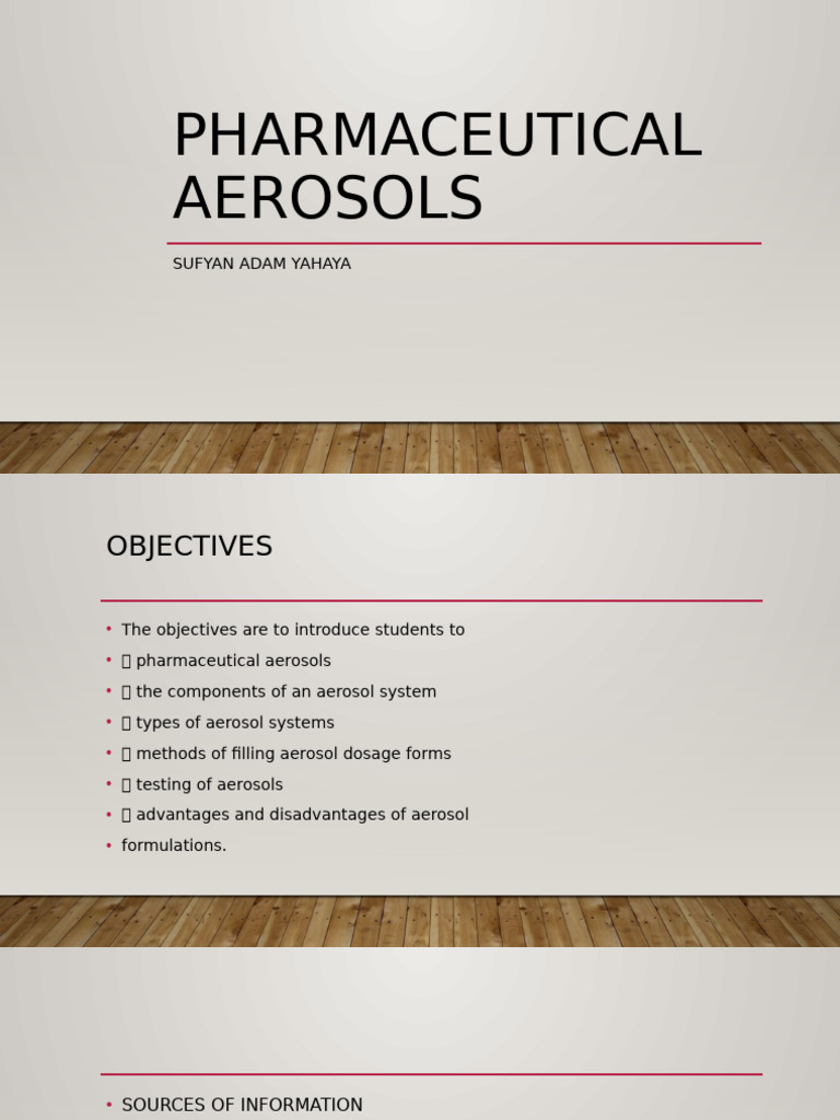Pharmaceutical Aerosols | PDF | Propellant | Chlorofluorocarbon
