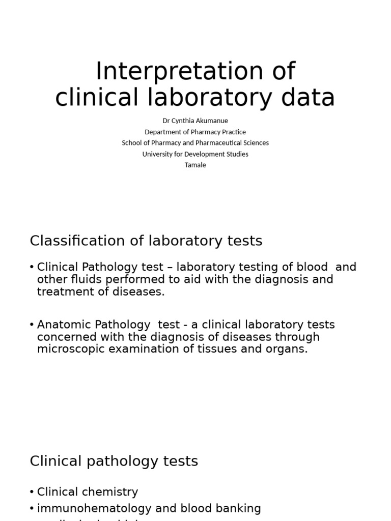 Clinical Laboratory Data Interpretation | PDF | White Blood Cell ...