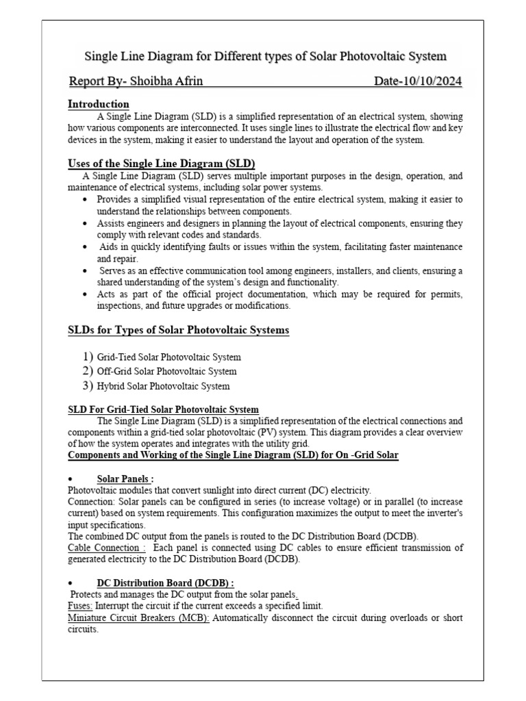 All SLD'S (On-Grid, Hybrid, Off-Grid) | PDF | Photovoltaic System ...