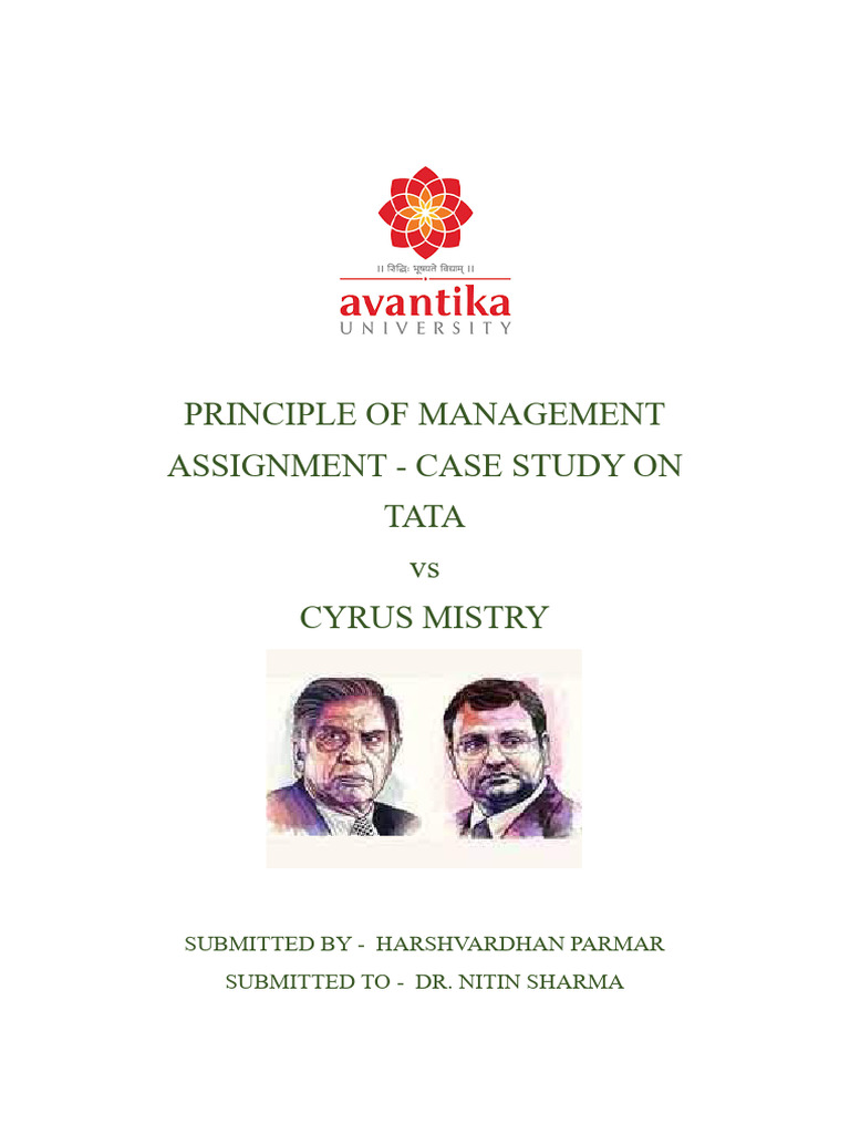 Harshvardhan Parmar - Tata and Cyrus Mistry | PDF