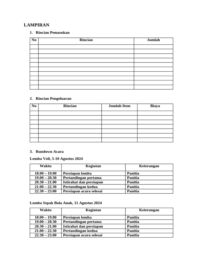 Lampiran LPJ PHBN 2024 | PDF