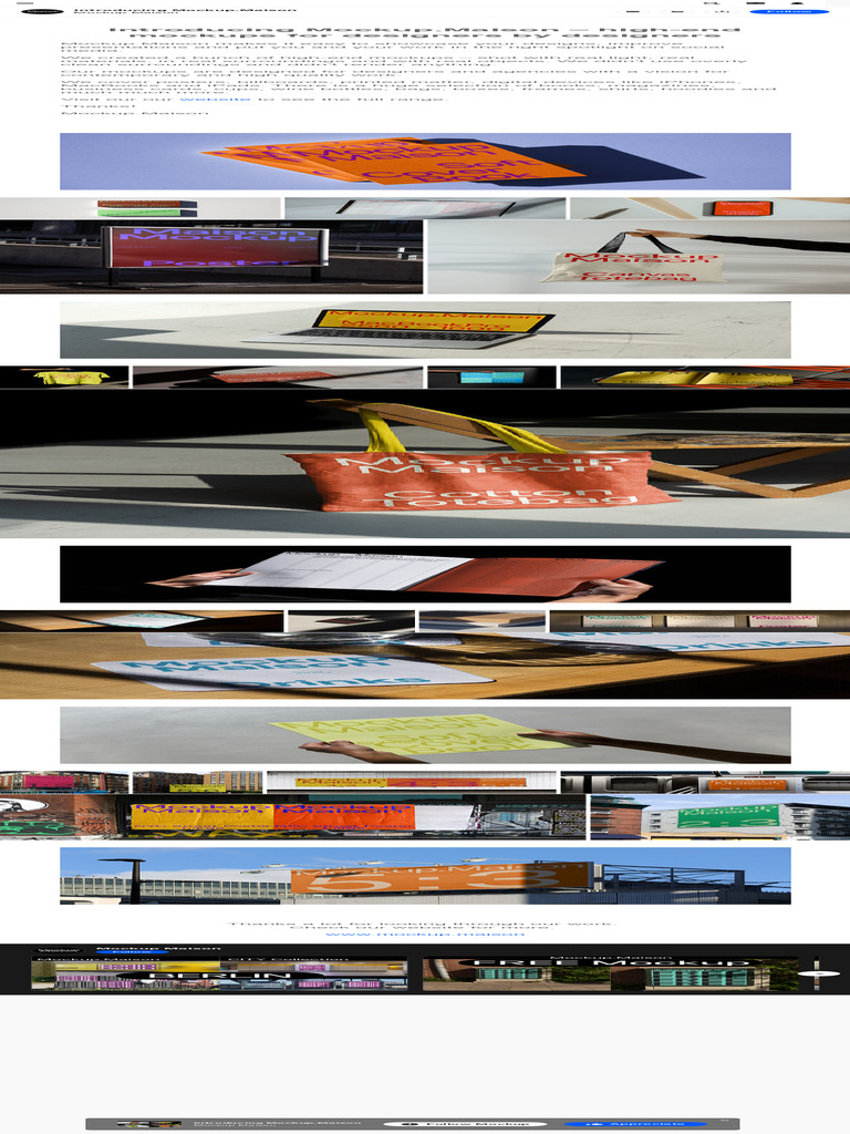 Introducing Mockup - Maison ! Behance | PDF