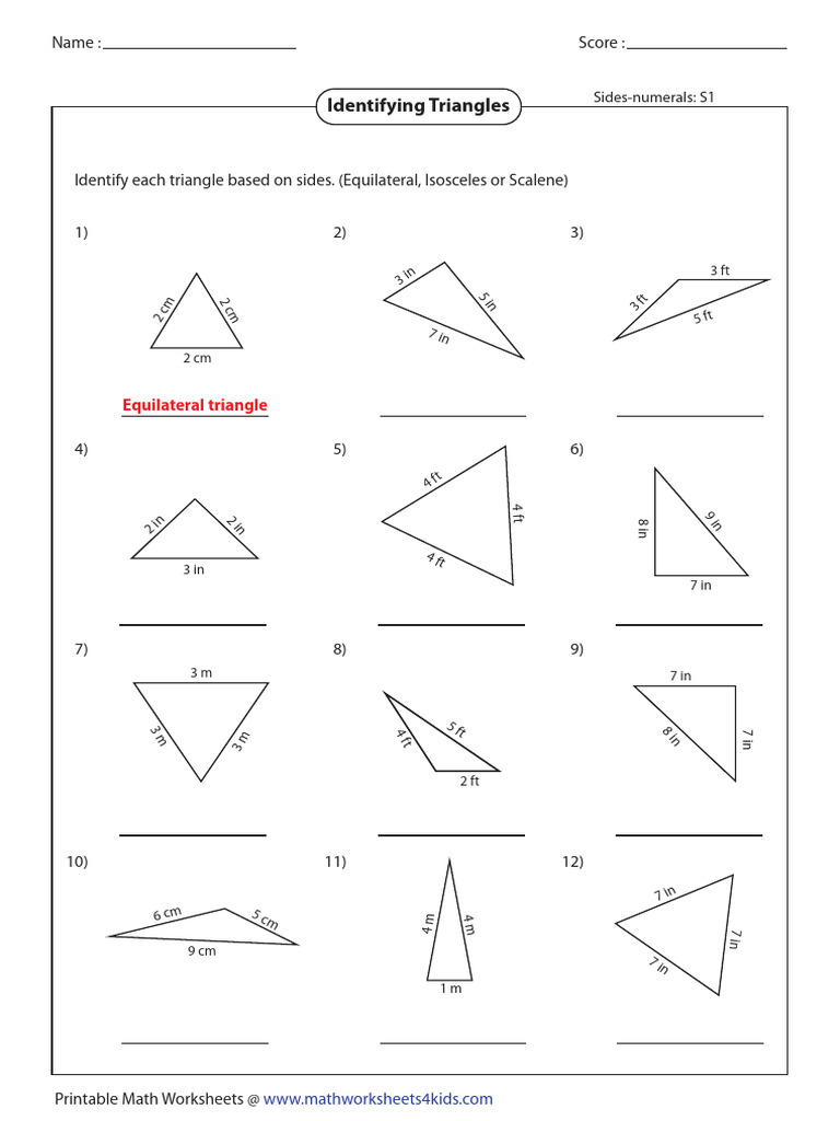 Identify Sides Type3 All | PDF | Triangle | Geometric Objects