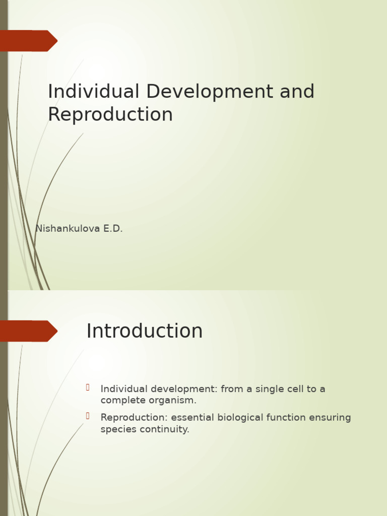 Development and Reproduction Overview | PDF