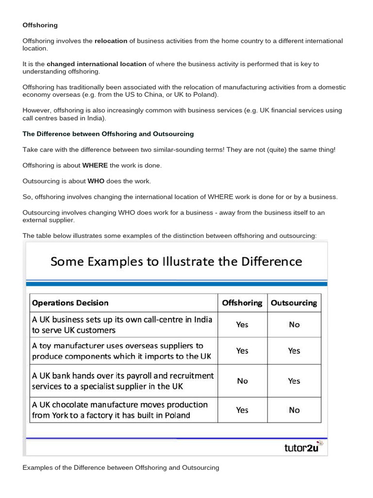 Off Shoring | PDF