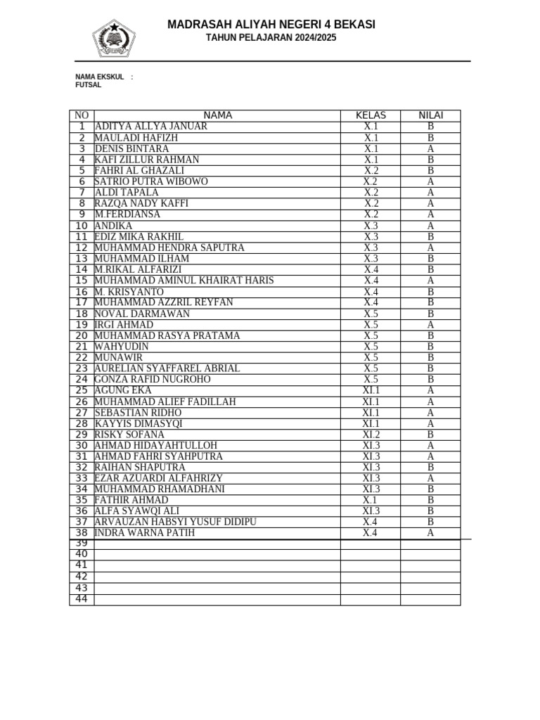 NILAI EKSKUL (2).pdfF (1) | PDF