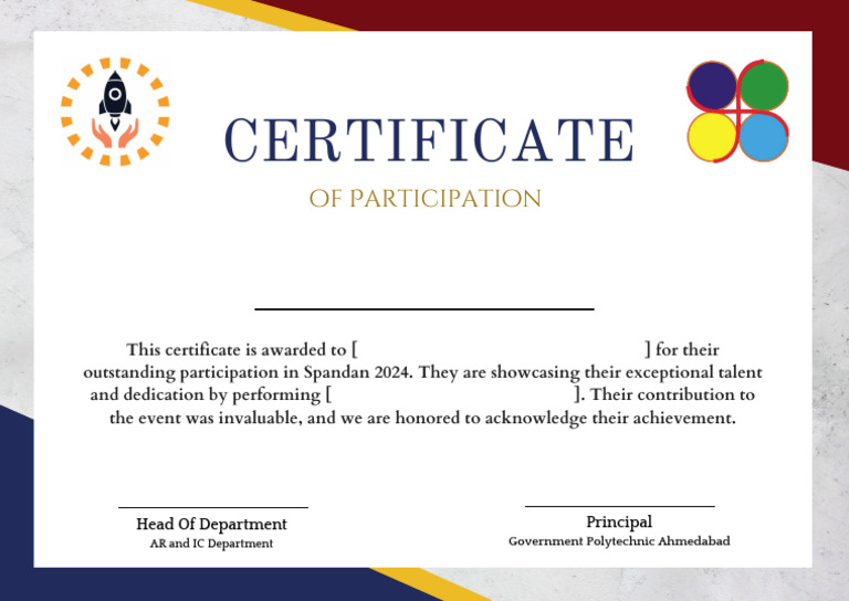 Certificate of Outstanding Participation | PDF
