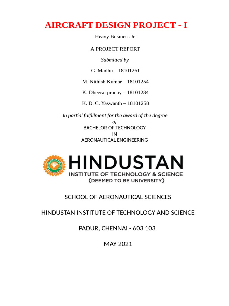 Aircraft Design Project Final Report | PDF | Airfoil | Aerospace Engineering