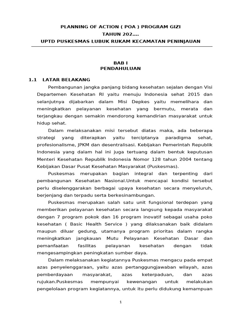 CONTOH RUK PROGRAM (1) | PDF