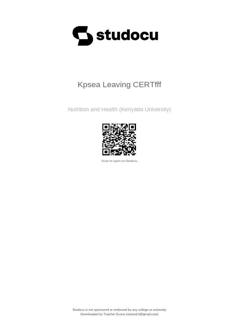 Kpsea Leaving Certfff | PDF