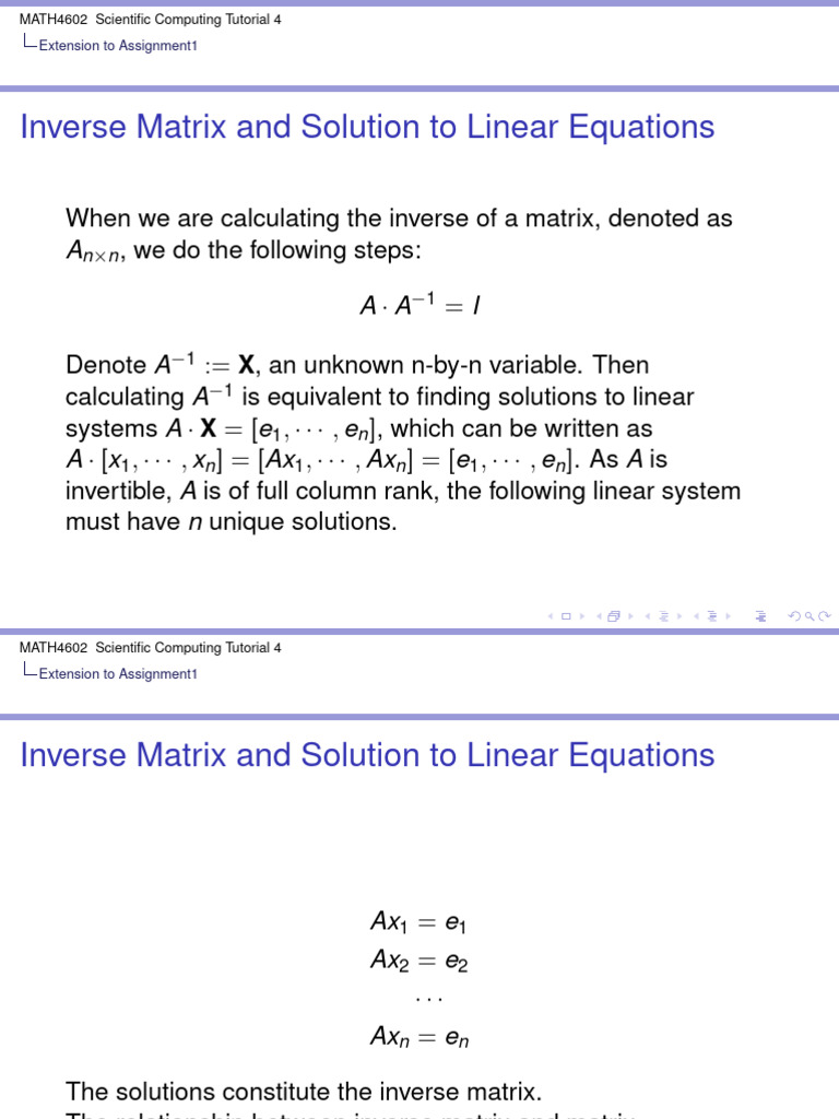 MATH4602 Tutorial04-TensorandExamQuestions | PDF | Matrix (Mathematics) | System Of Linear Equations