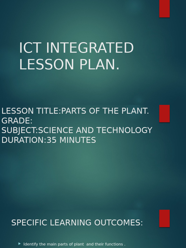Ict Integrated Lesson Plan | PDF