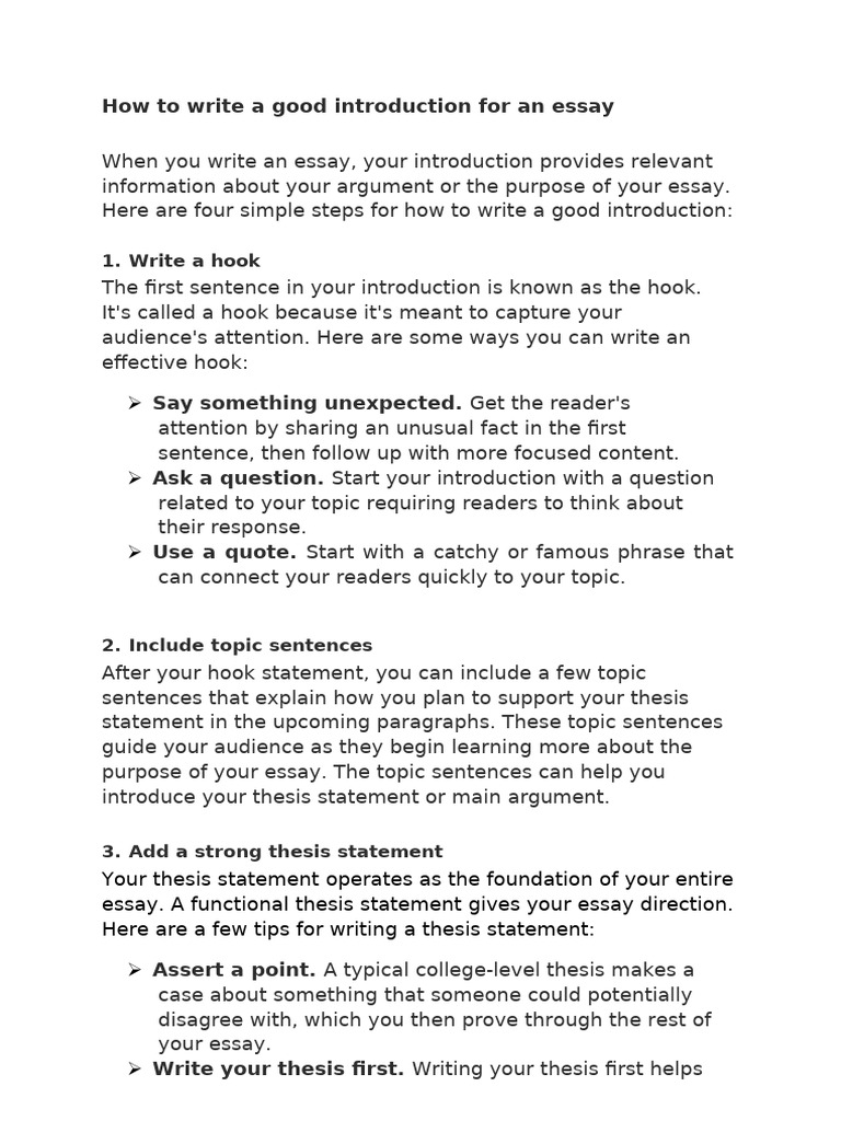 Introductory Paragraph | PDF