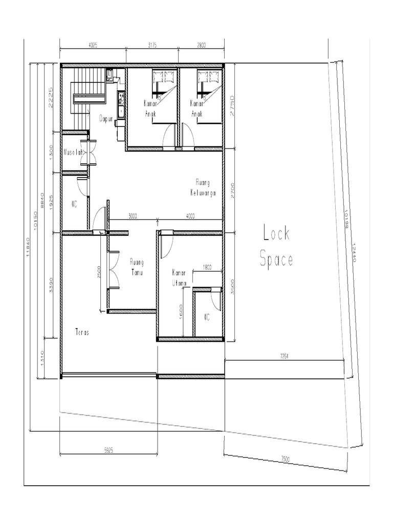 Denah Existing-Model (1) | PDF