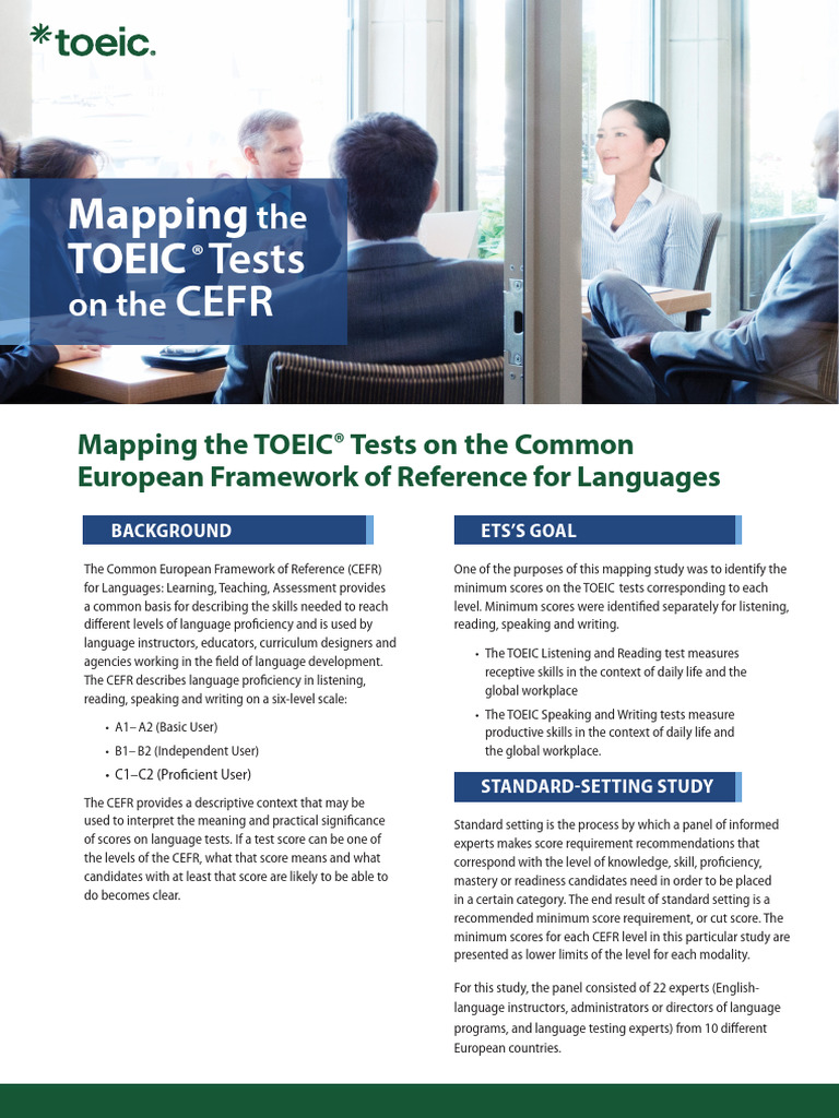 Toeic Mapping Cefr Reference | PDF | Behavior Modification | Language Acquisition