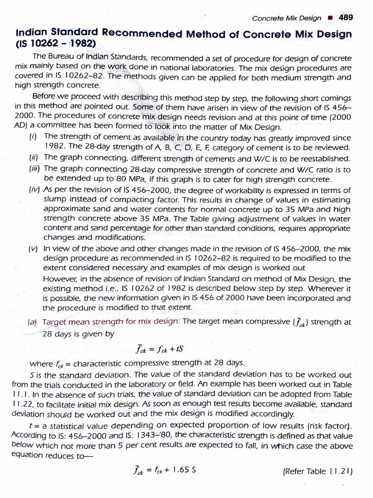 outline of mix design procedure | PDF