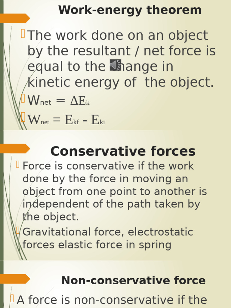 Work-enery theorem Lesson 3 | PDF | Force | Friction