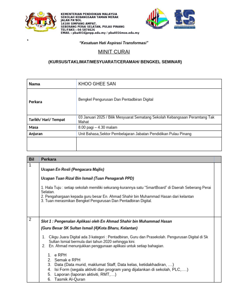 Tapak Minit Curai SKTM 1 | PDF | Educational Assessment | Learning