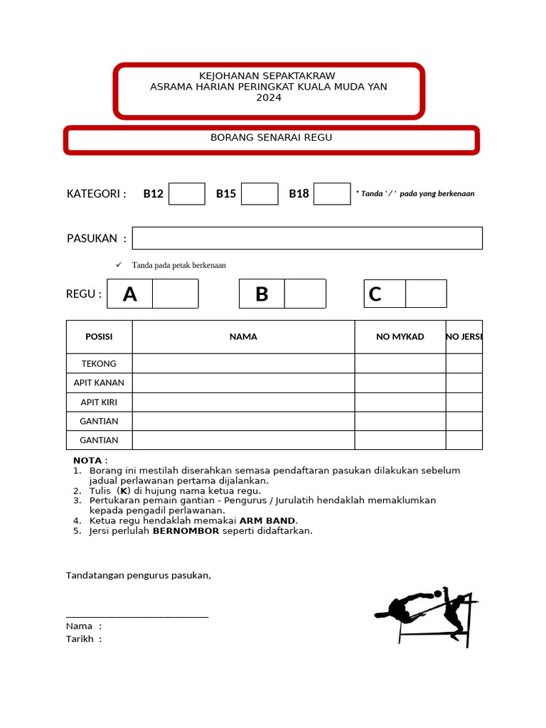 BORANG REGU[1] | PDF