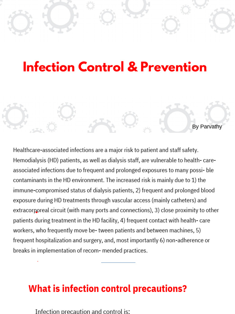 Infection Prvention and Control.pdf (4) | PDF | Hand Washing | Hemodialysis