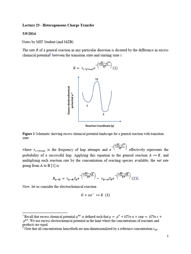 Heterogeneous Charge Transfer Dynamics | PDF | Chemical Reactions | Physics