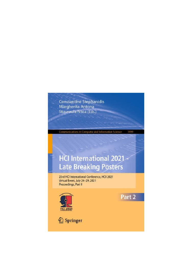 HCI International 2021 Late Breaking Posters 23rd HCI International ...