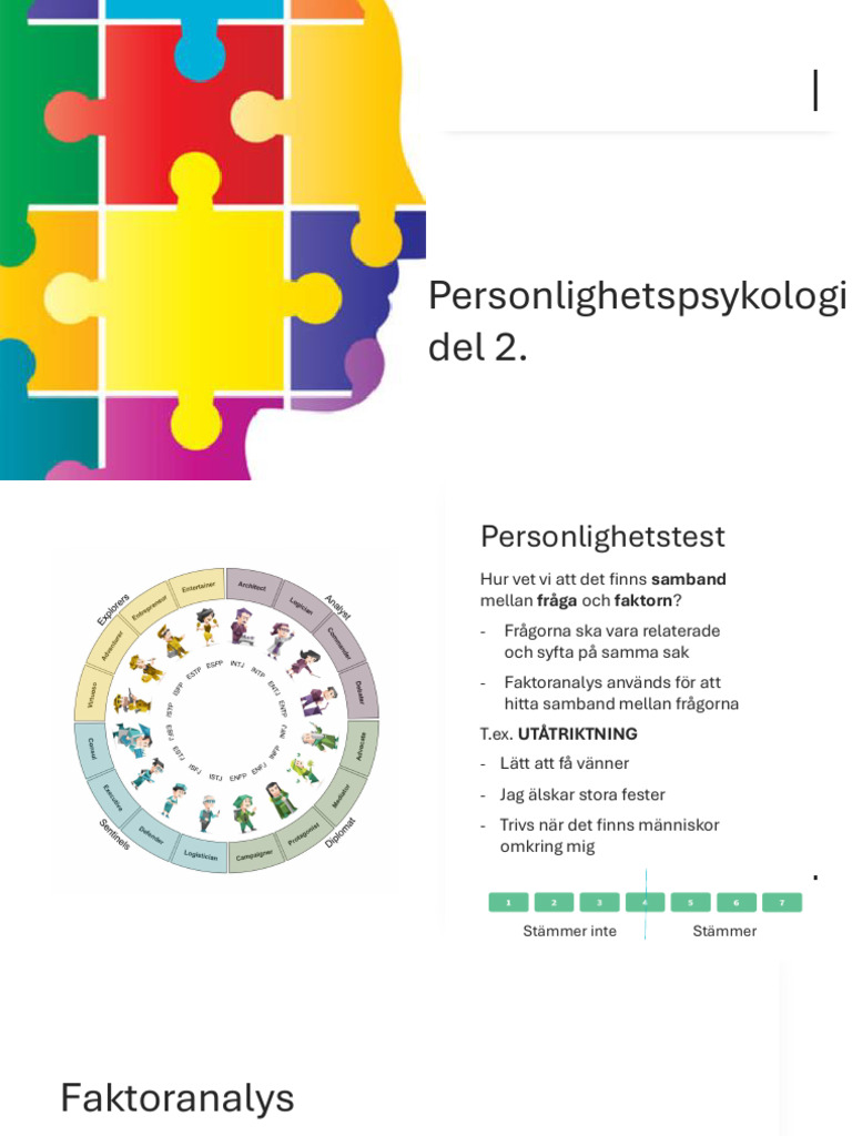 Personlighetspsykologi LEKTION 2 | PDF
