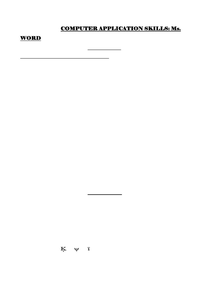 Ms Word Exercise 1 | PDF