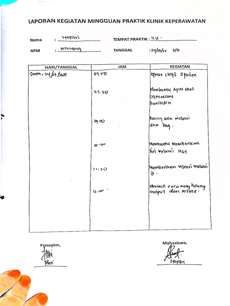 Senin Shift Pagi Sore 070425 | PDF