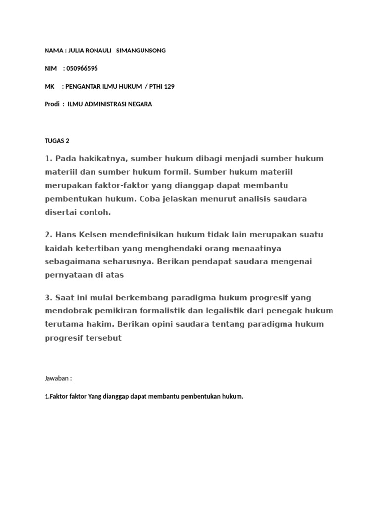 Paradigma Hukum Progresif di Indonesia | PDF