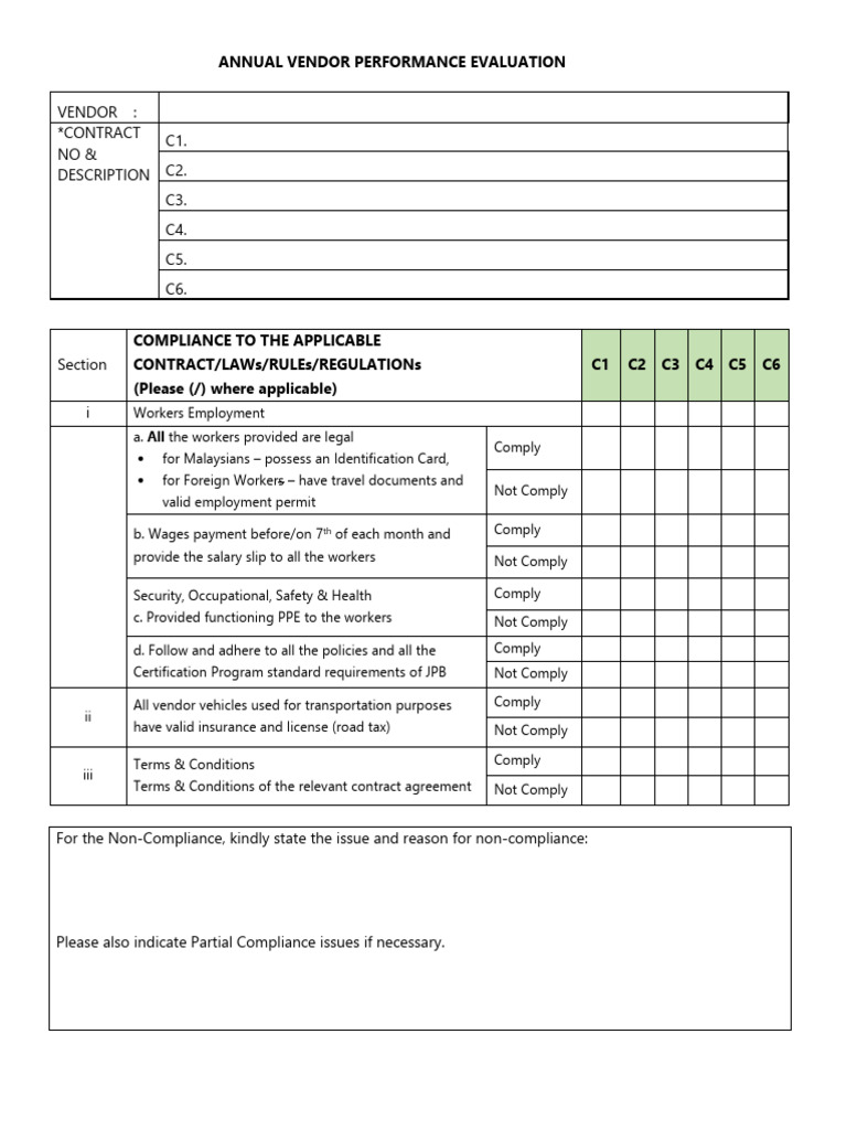 VPE Questionairre (Annual) | PDF | Regulatory Compliance | Employment