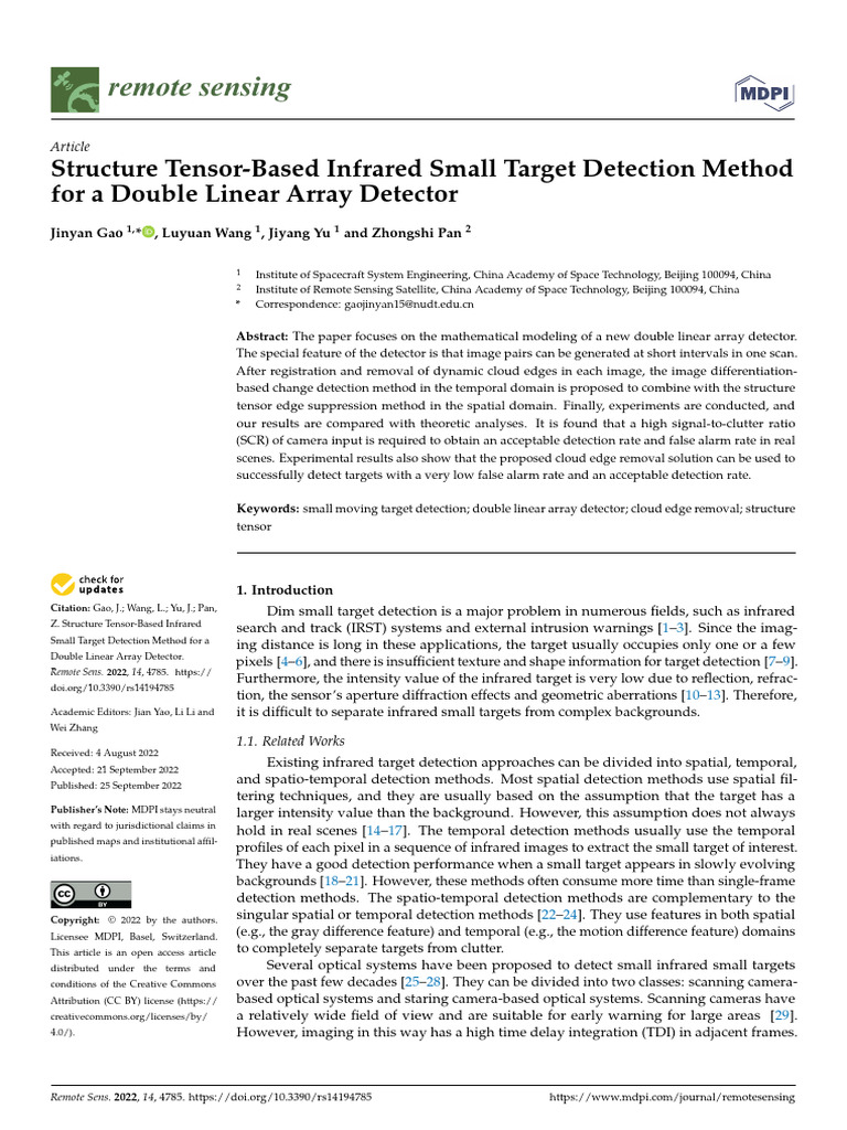 Structure_Tensor-Based_Infrared_Small_Target_Detec | PDF | Field Of View | Optics